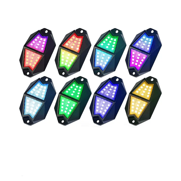 Rock Light Kit Lawless 210° Wide Emitting Angle Chasing Color LED Rock